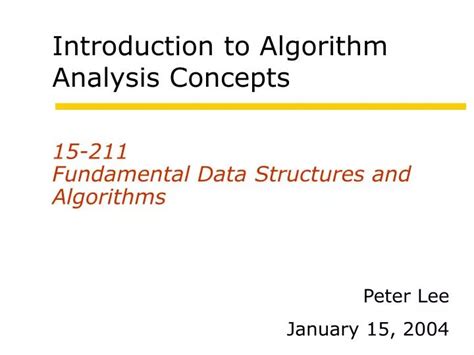 Ppt Introduction To Algorithm Analysis Concepts Powerpoint