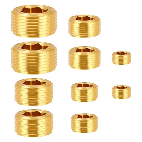 Brass Pipe Adapter Combination Kit Npt Male Hexagon Threaded Sleeve