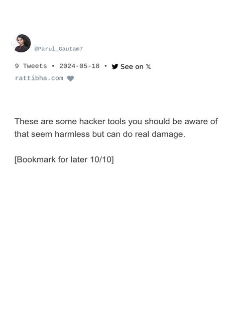Hackers Can Steal Your Thread By Parul Gautam7 May 18 24 From Rattibha Pdf Malware Security