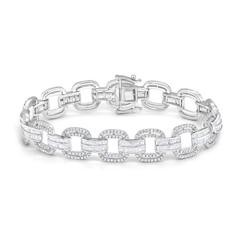 5 Ct Tw Diamond Open Link Bracelet In 10k White Gold Zales