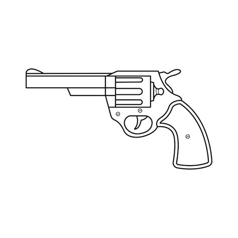 Hand Gun Premium Vector