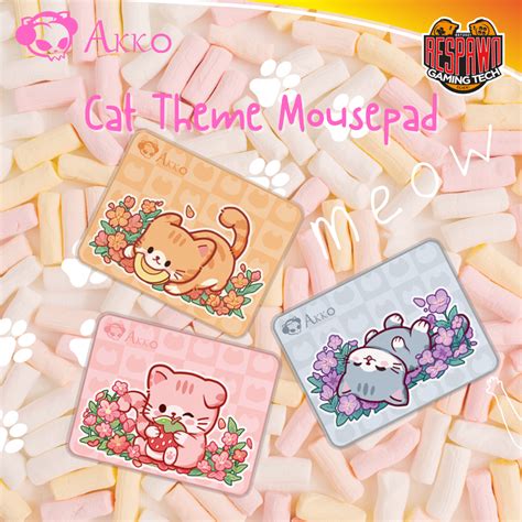 Akko Cute Cat Theme Mousepad Respawn Gaming Tech