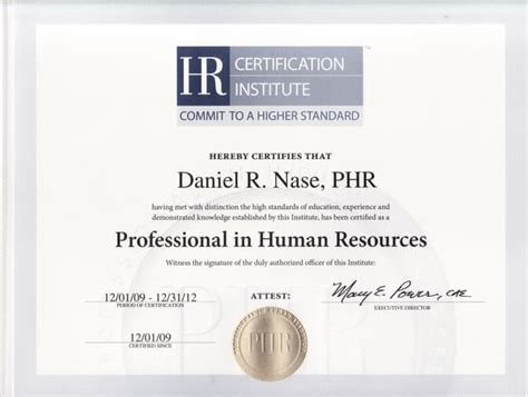Phr Certificate Daniel Nase Pdf