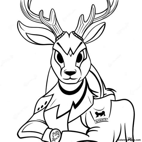 Milwaukee Bucks Mascot Coloring Page Coloring Page Free Printable Pdf Coloring