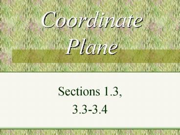 PPT Coordinate Plane PowerPoint Presentation Free To View Id E Dd Zjc N