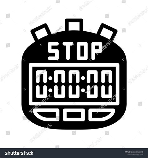 Digital Stopwatch Icon Simple Vector Stop Stock Vector Royalty Free