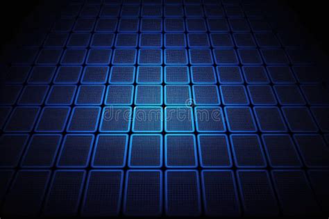 Blue Futuristic Digital Grid Background Illustration Generative Ai