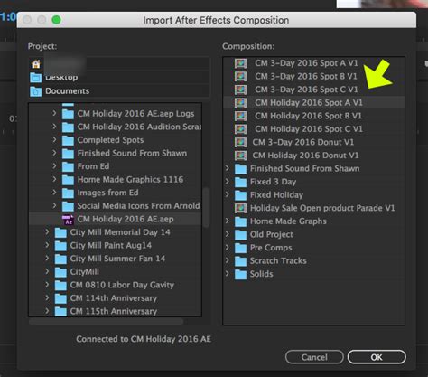 Importing After Effects File Into Premier Adobe Product Community