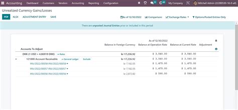 How To Manage Unrealized Currency Gainlosses In Odoo 16 Accounting