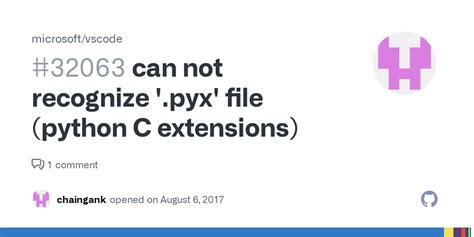 Can Not Recognize Pyx File Python C Extensions Issue 32063
