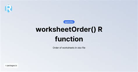 Worksheetorder R Function From Openxlsx R Packages