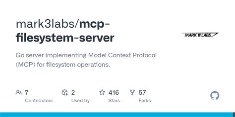 Github Mark3labsmcp Filesystem Server Go Server Implementing Model