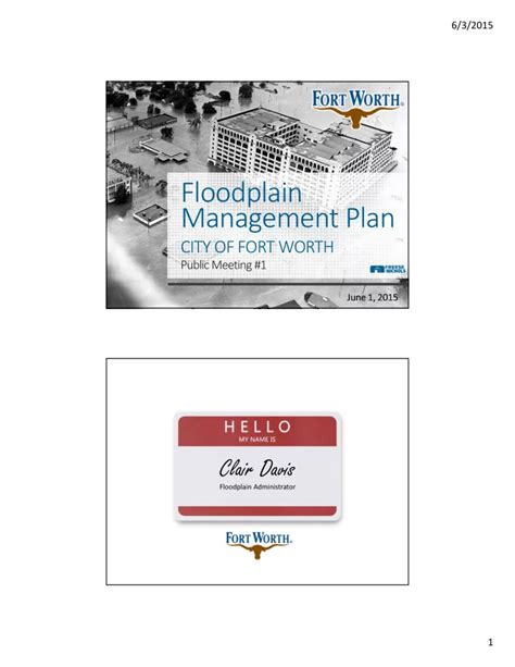 Pdf Floodplain Management Plan City Of Fort Worth Public Meeting 1 Pdf Document 591048