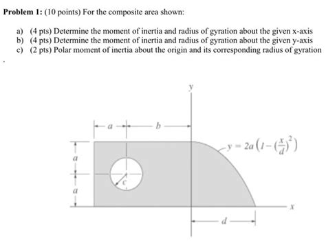 solved problem 1 10 points for the composite area shown