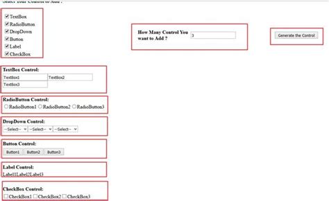 How To Make Dynamic Control In Asp Net Using Panels