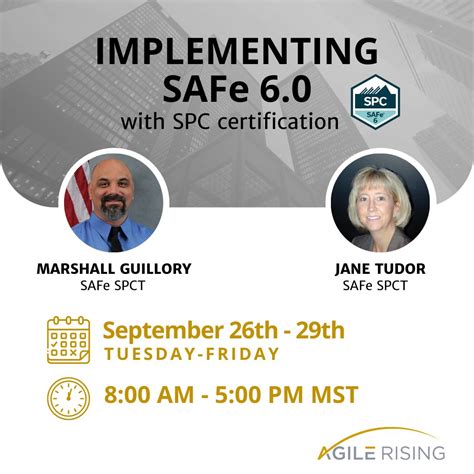 Safe6 Scaledagileframework Goldspct Agiletraining Spc Agilelearning Agileleadership