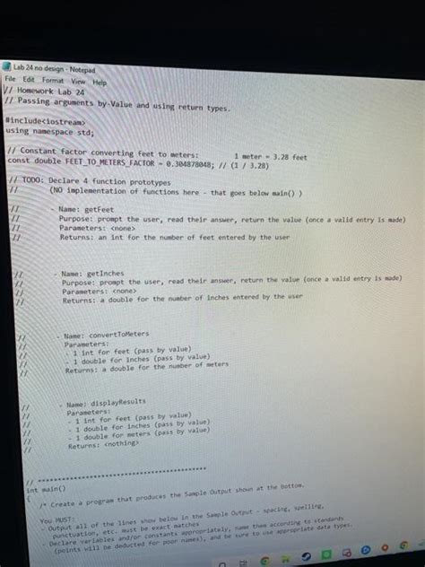 Solved Lab 24 No Design Notepad File Edit Format View Help