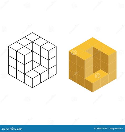 Isometric Cubes 3d Shapes Cube Icon In Trendy Design Vector Stock