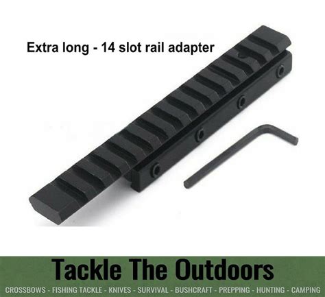 11mm Dovetail To 20mm Weaver Picatinny Rail Scope Mount Riser Adapter Converter Tackle The