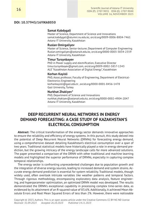 Pdf Deep Recurrent Neural Networks In Energy Demand Forecasting A
