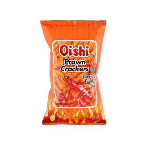 Oishi Prawn Crackers Sweet And Extra Hot Flavor 60g Asianmix