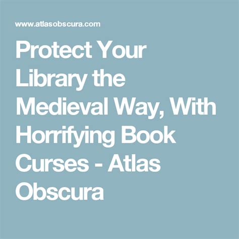 how to protect your library with medieval book curses artofit