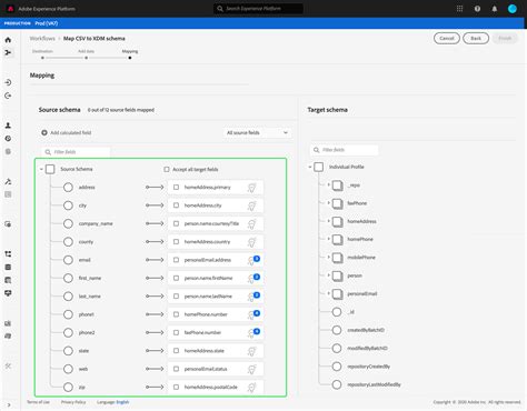 Map A Csv File To An Existing Xdm Schema Adobe Experience Platform
