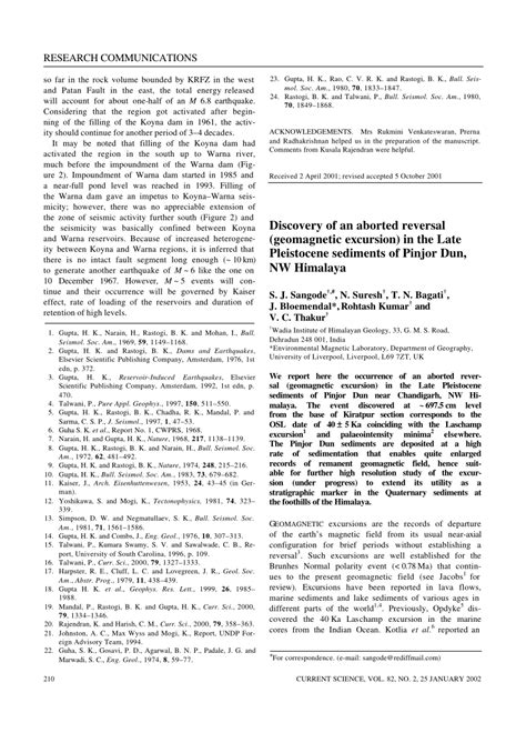 Pdf Discovery Of An Aborted Reversal Geomagnetic Excursion In The
