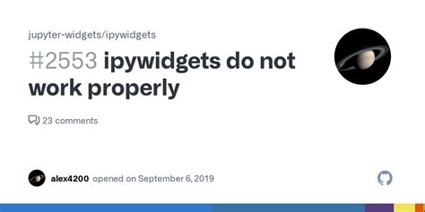 ipywidgets do not work properly · issue 2553 · jupyter widgets