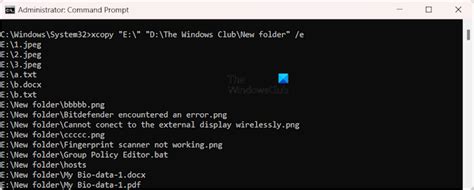 how to copy files using command prompt in windows 11