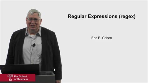 Regular Expressions Regex Video Vault Fox School Of Business