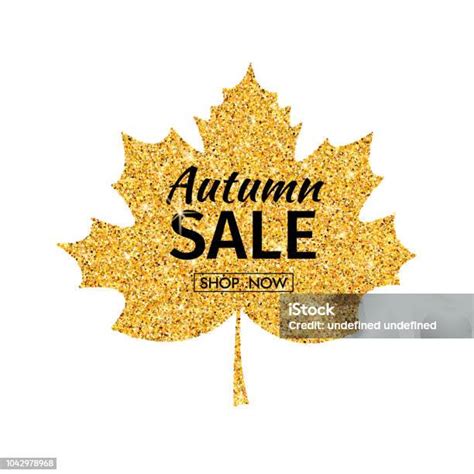 가 판매입니다 골드 텍스트 흰색 배경에 고립 두고 판매 또는 프로 모션 포스터 황금 단풍 떠나입니다 10월에 대한 스톡 벡터 아트 및 기타 이미지 Istock