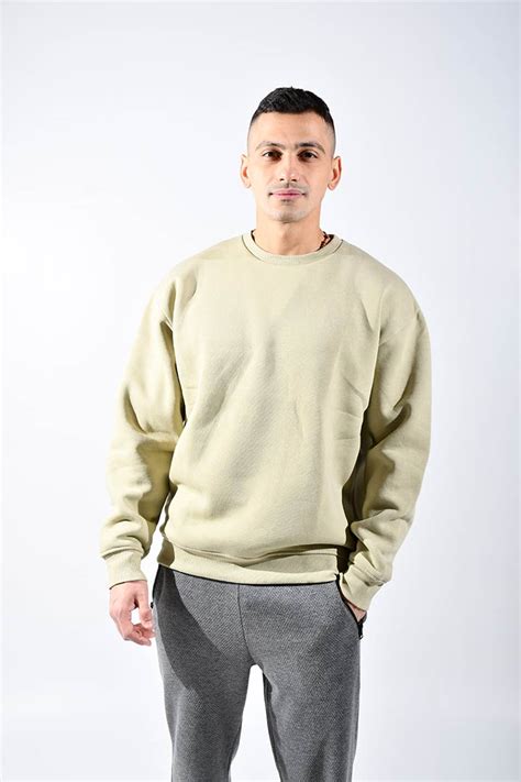 Acti Wear Style Essentials Flain® All Rights Reserved Crew Neck Sweatshirt Beige
