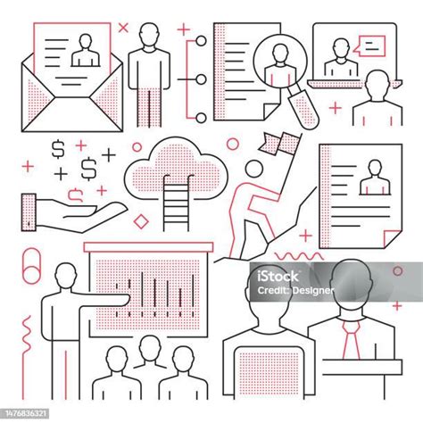선형 아이콘이있는 채용 웹 배너 트렌디 한 선형 스타일 벡터 개념에 대한 스톡 벡터 아트 및 기타 이미지 개념 객실 있음 검색 Istock