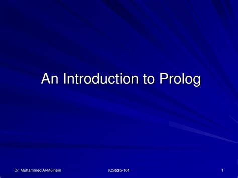 Ppt An Introduction To Prolog Powerpoint Presentation Free Download