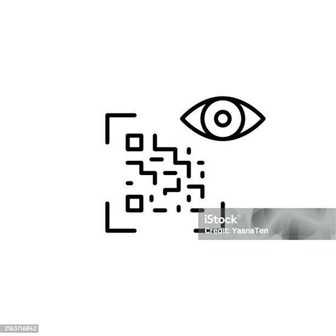Qr Code Scanning And Eye Symbol Digital Authentication Code