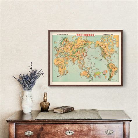 World Map 1933 Vintage World Map Old World Art Wall Art T For World History Lovers Retro