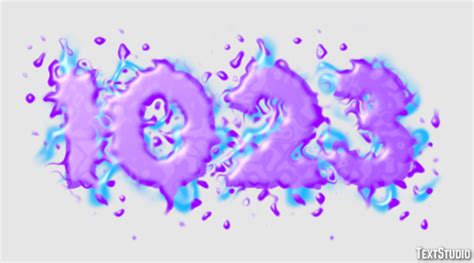 1023 Text Effect And Logo Design Number