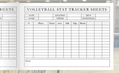 Printable Volleyball Charts Custom Volleyball Cards Retro 75™