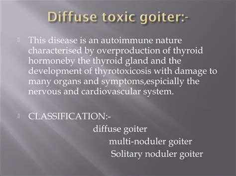 Diffuse Toxic And Endemic Goiter Ppt Thyroid Disorders Endocrine And Metabolic Diseases