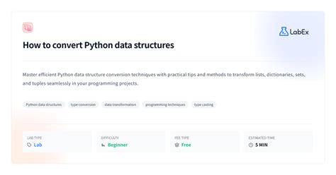 How To Convert Python Data Structures Labex