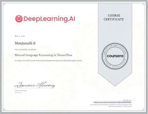 nlp tensorflow machinelearning deeplearning ai coursera