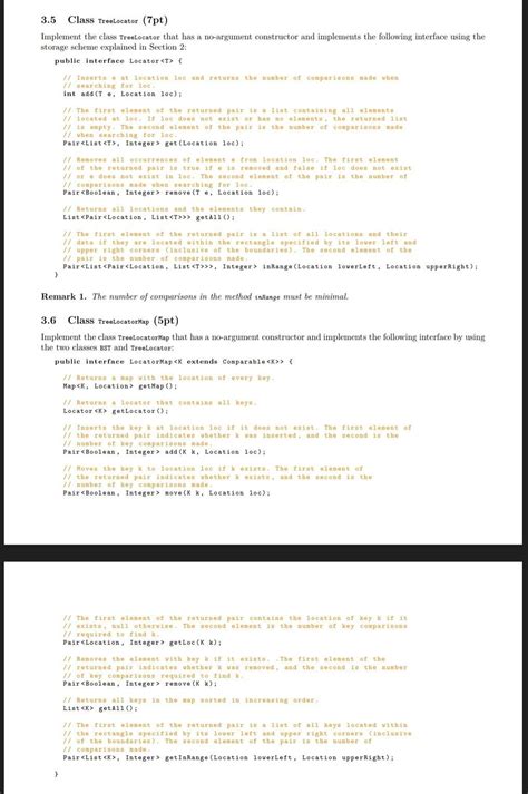 Solved 35 Class Treelocator 7pt Implement The Class