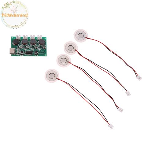 Withbetter Mist Maker And Driver Circuit Board 4 Fogger Atomization Film Sheet Oscillag 1 5pcs