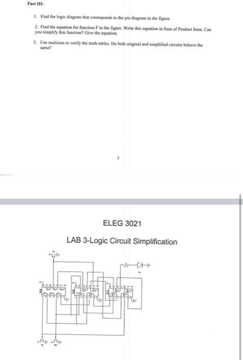 solved part iii 1 find the logie diagram that corresponds