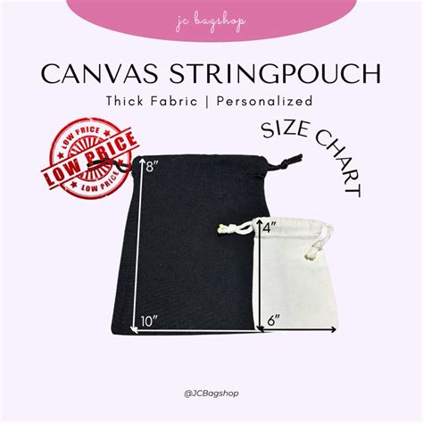 Plain Canvas String Pouch Katsa Shopee Philippines