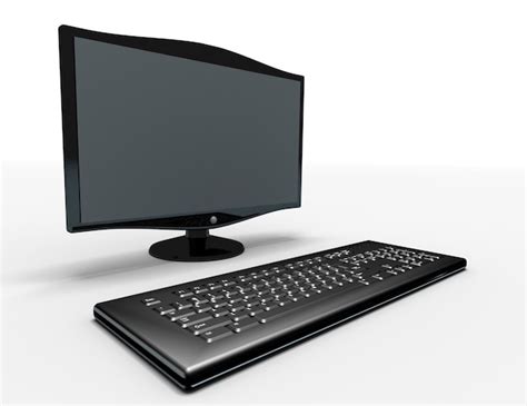 Premium Photo Keyboard And Monitor