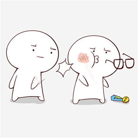 打人q版图高清素材 Q版 卡通 打人 眼镜 表情包 免抠png 设计图片 免费下载