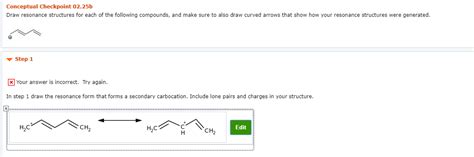 Solved Conceptual Checkpoint 02.25b Draw resonance | Chegg.com