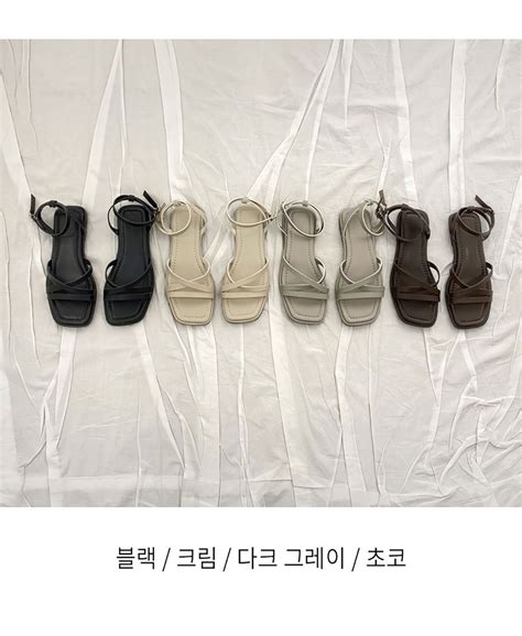 여성 플랫 발목 굽낮은 스트랩 끈 샌들 cm 휴가지 물놀이 신발